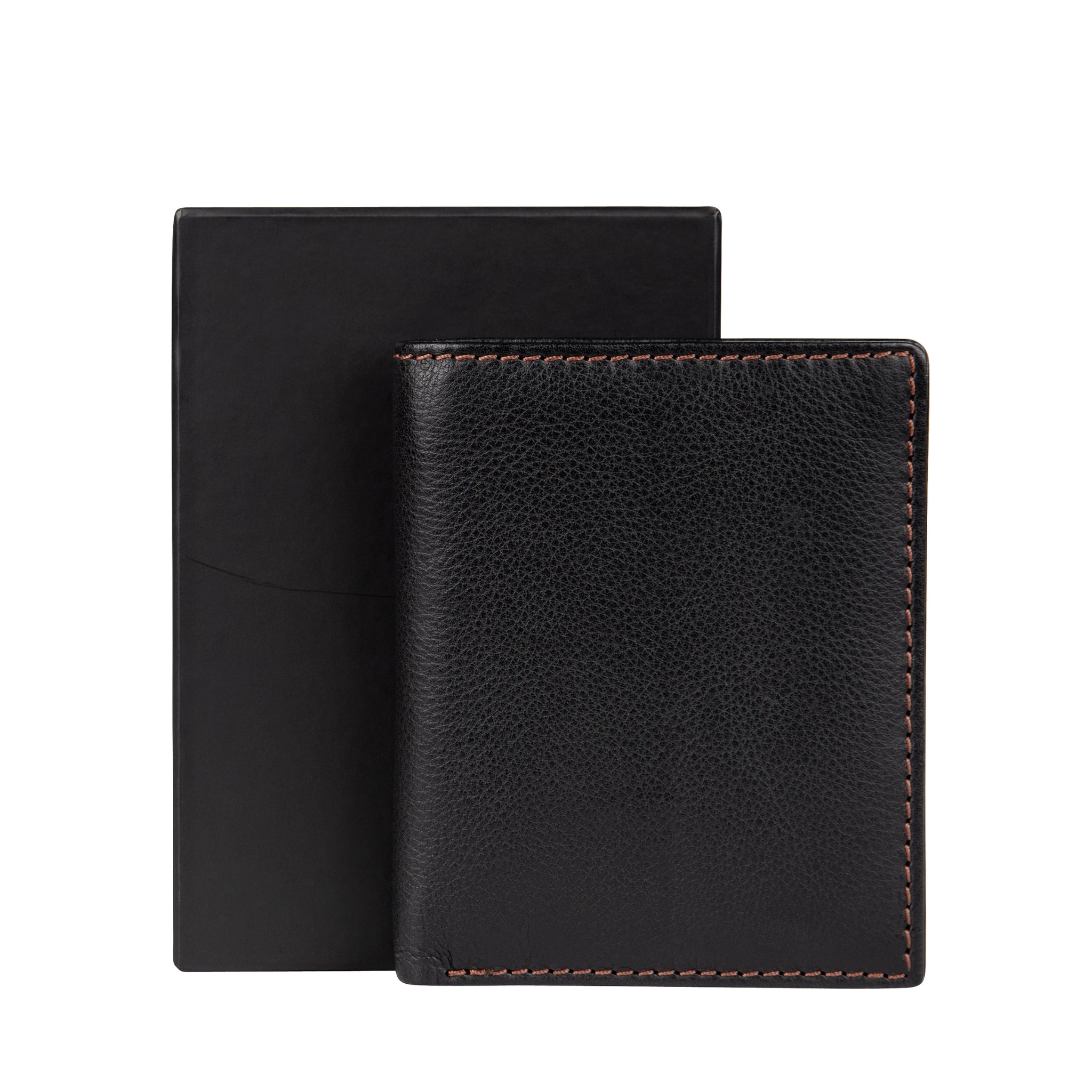 Black Leather Bi-Fold Men's Wallet. Slim, elegant and functional ...