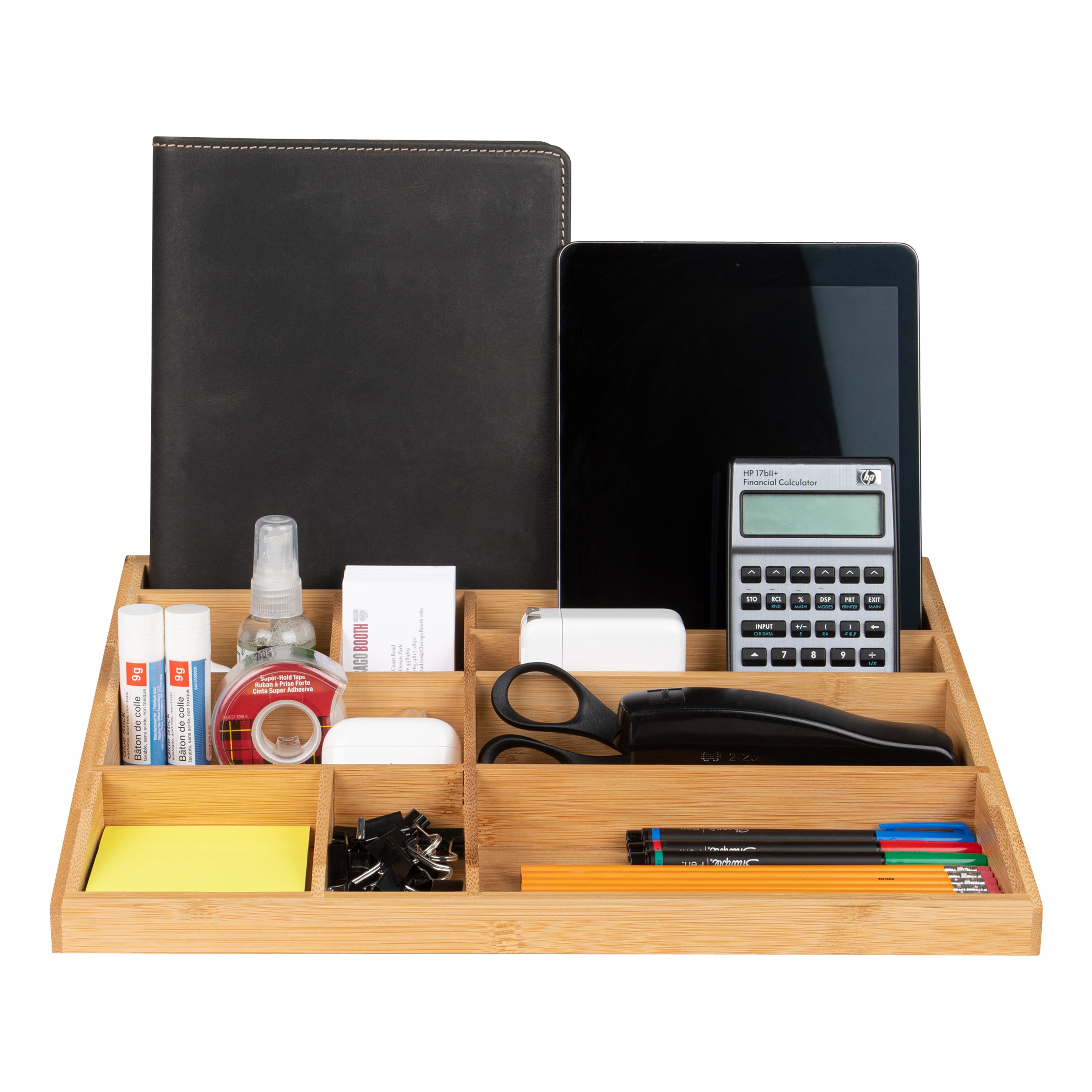 Natural Bamboo Desktop Organizer Tray – Sleek, Modern & Multi-Purpose ...